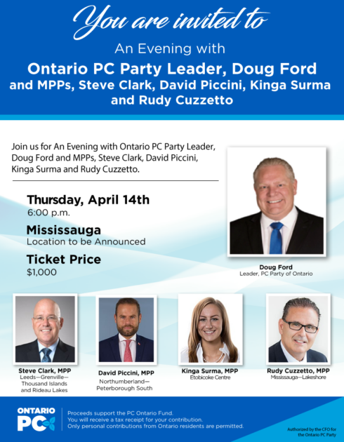 An Evening with Ontario PC Party Leader, Doug Ford and MPPs, Steve ...