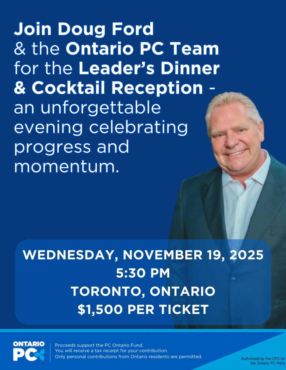 2025 ONTARIO PC PARTY LEADER’S DINNER – PC Party of Ontario
